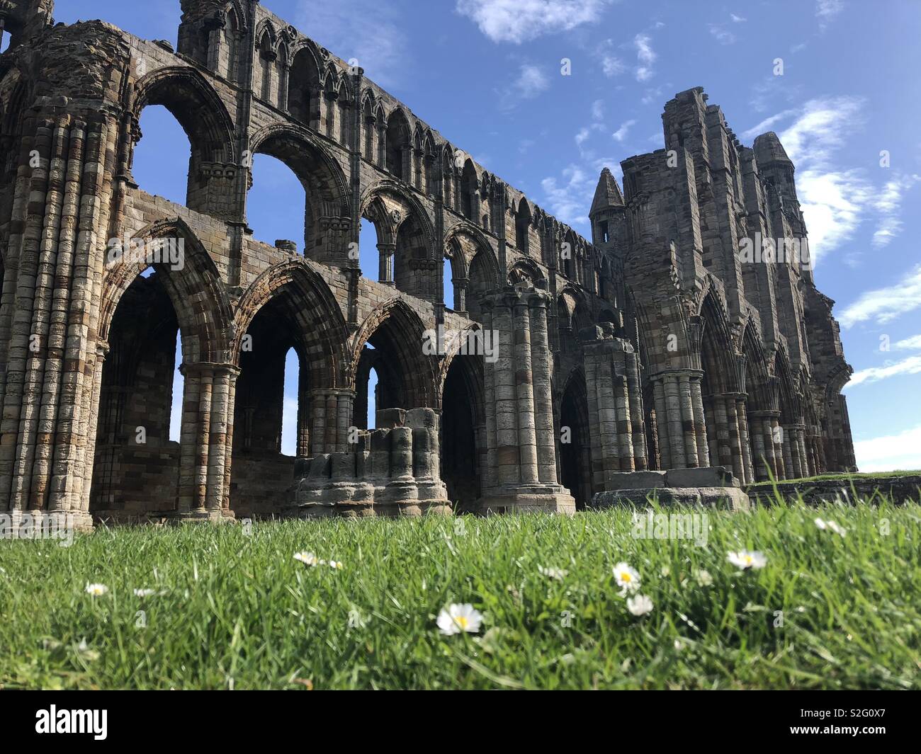 Whitby abbey in spring Stock Photo - Alamy