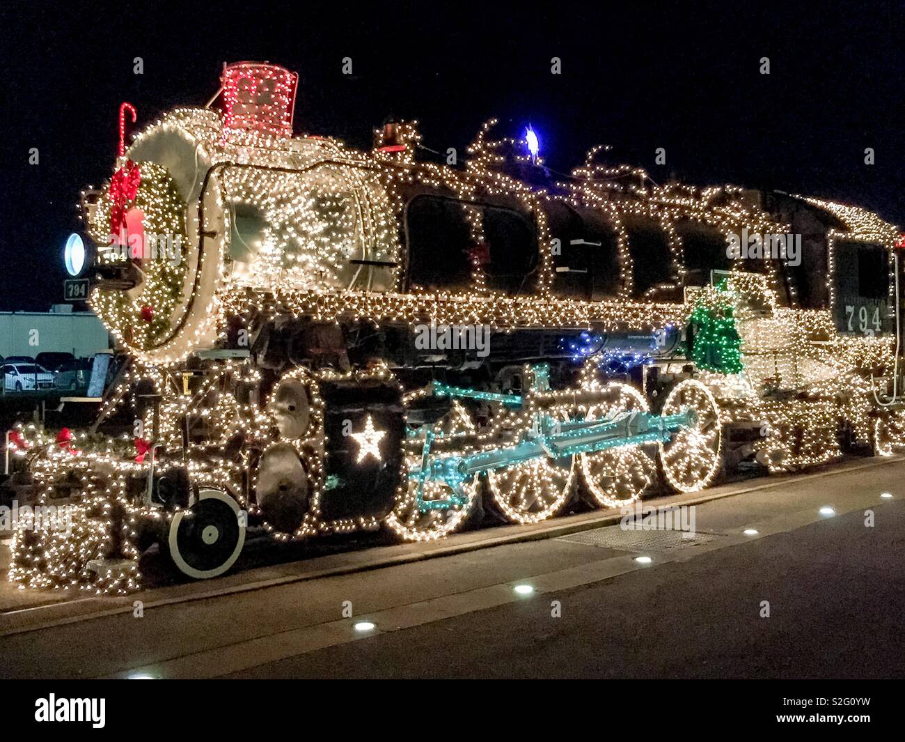 Christmas train decorated hi-res stock photography and images - Alamy