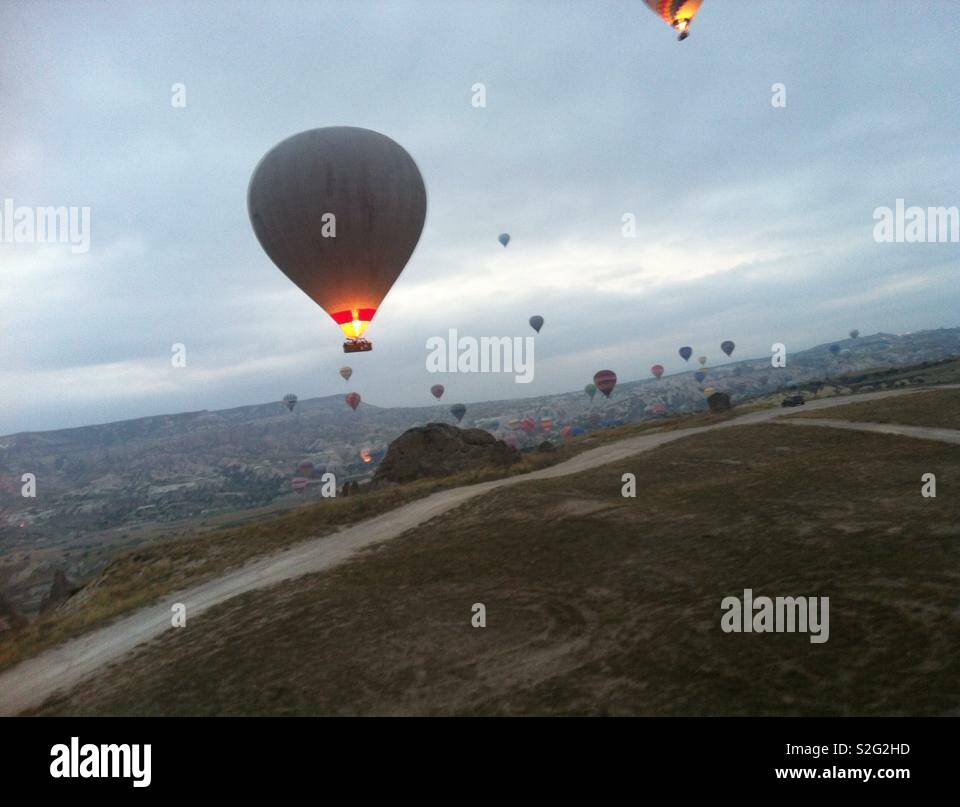 Hot air balloon turkey Stock Photo - Alamy