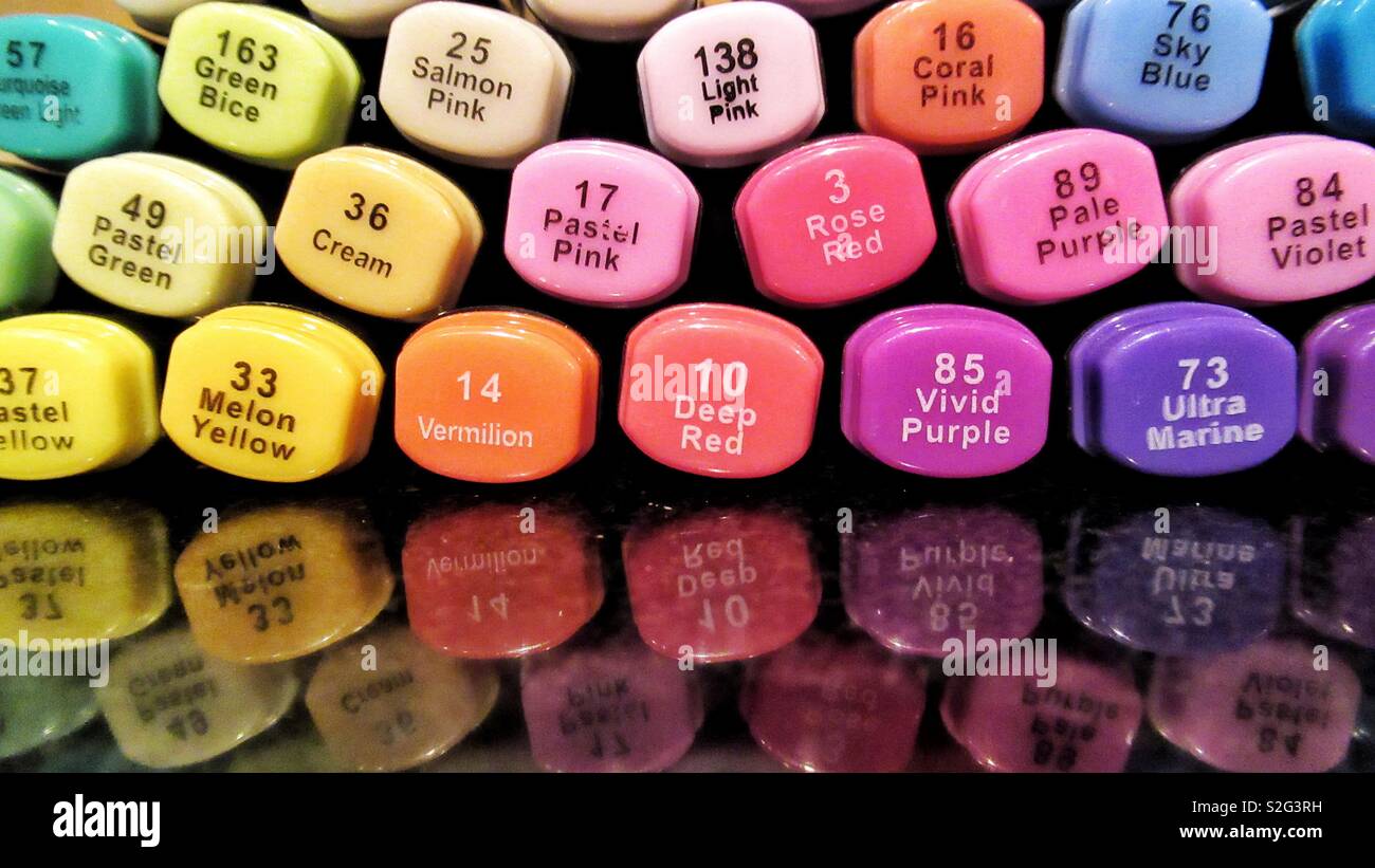 Colours stationary hi-res stock photography and images - Alamy