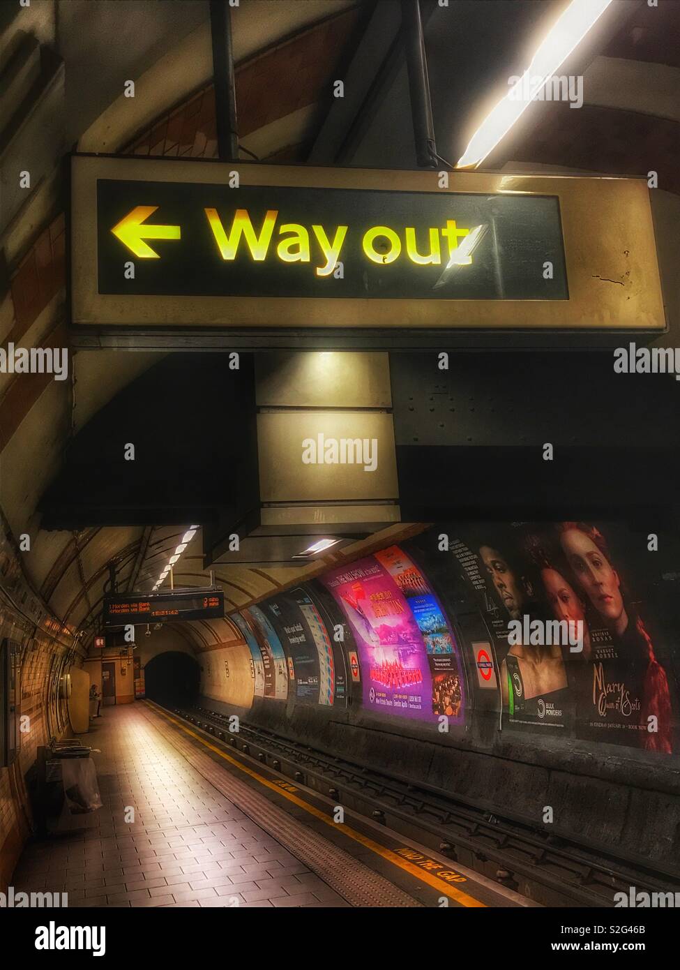 London underground way out sign hi-res stock photography and images - Alamy