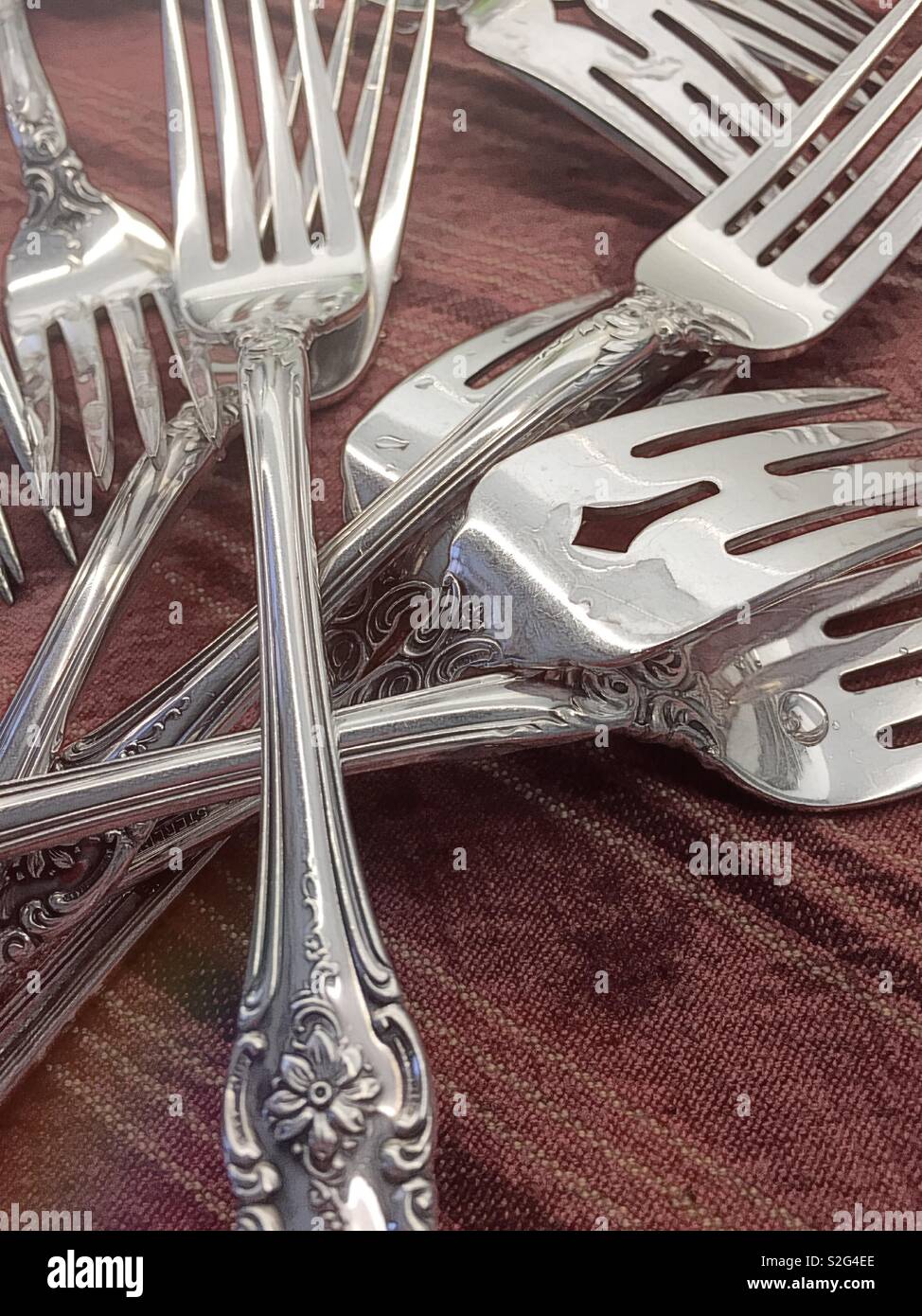 Silver forks hi-res stock photography and images - Alamy