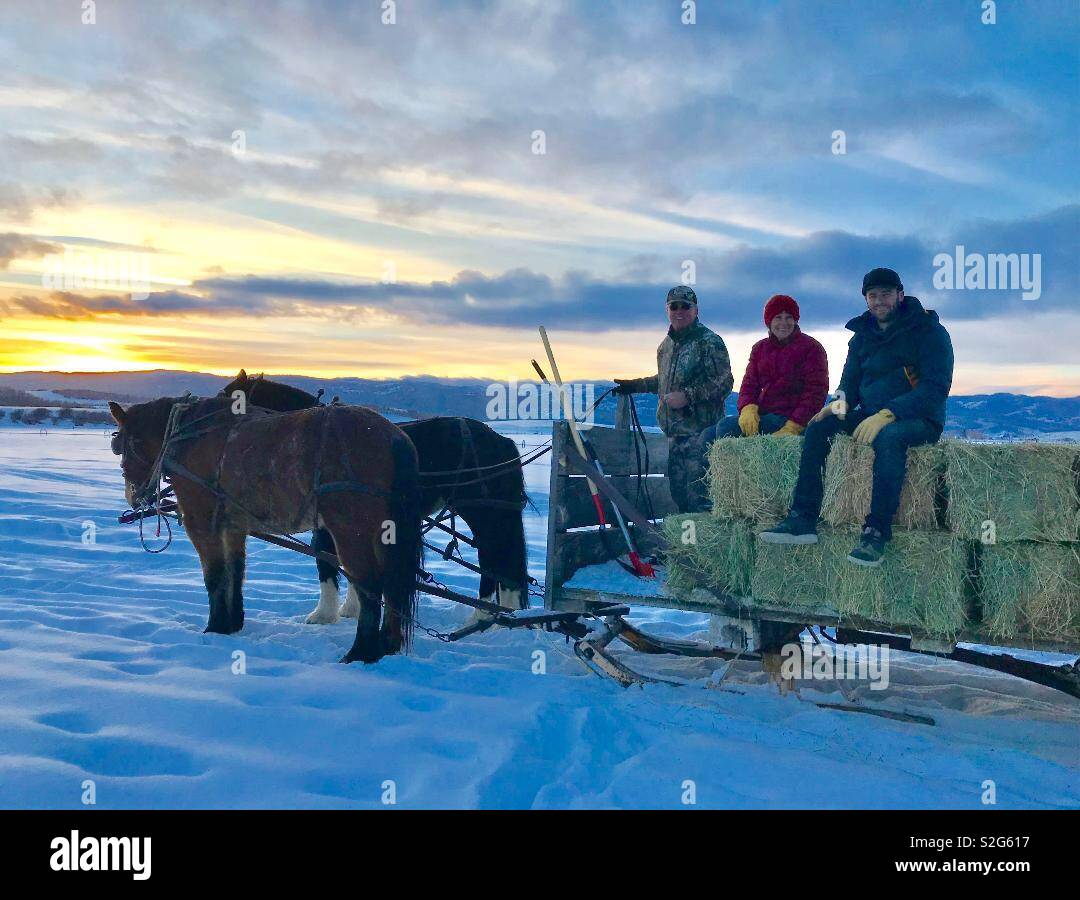 Hay ride wyoming hi-res stock photography and images - Alamy