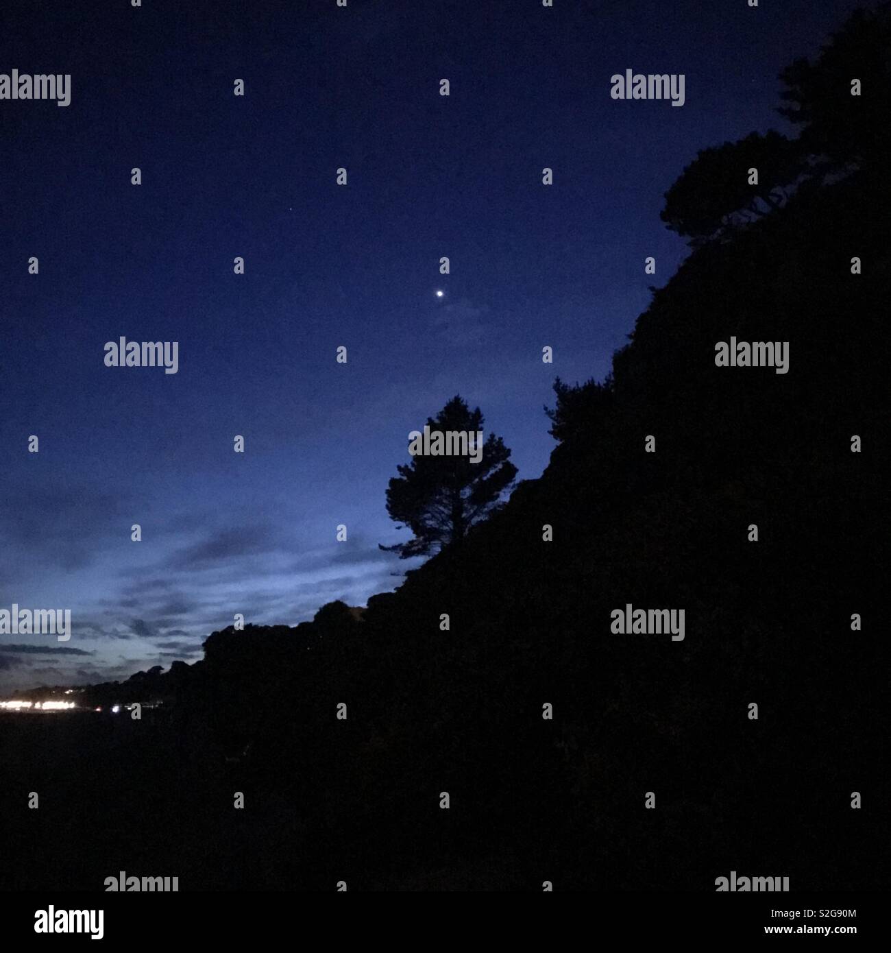 Moon lit skies Stock Photo - Alamy