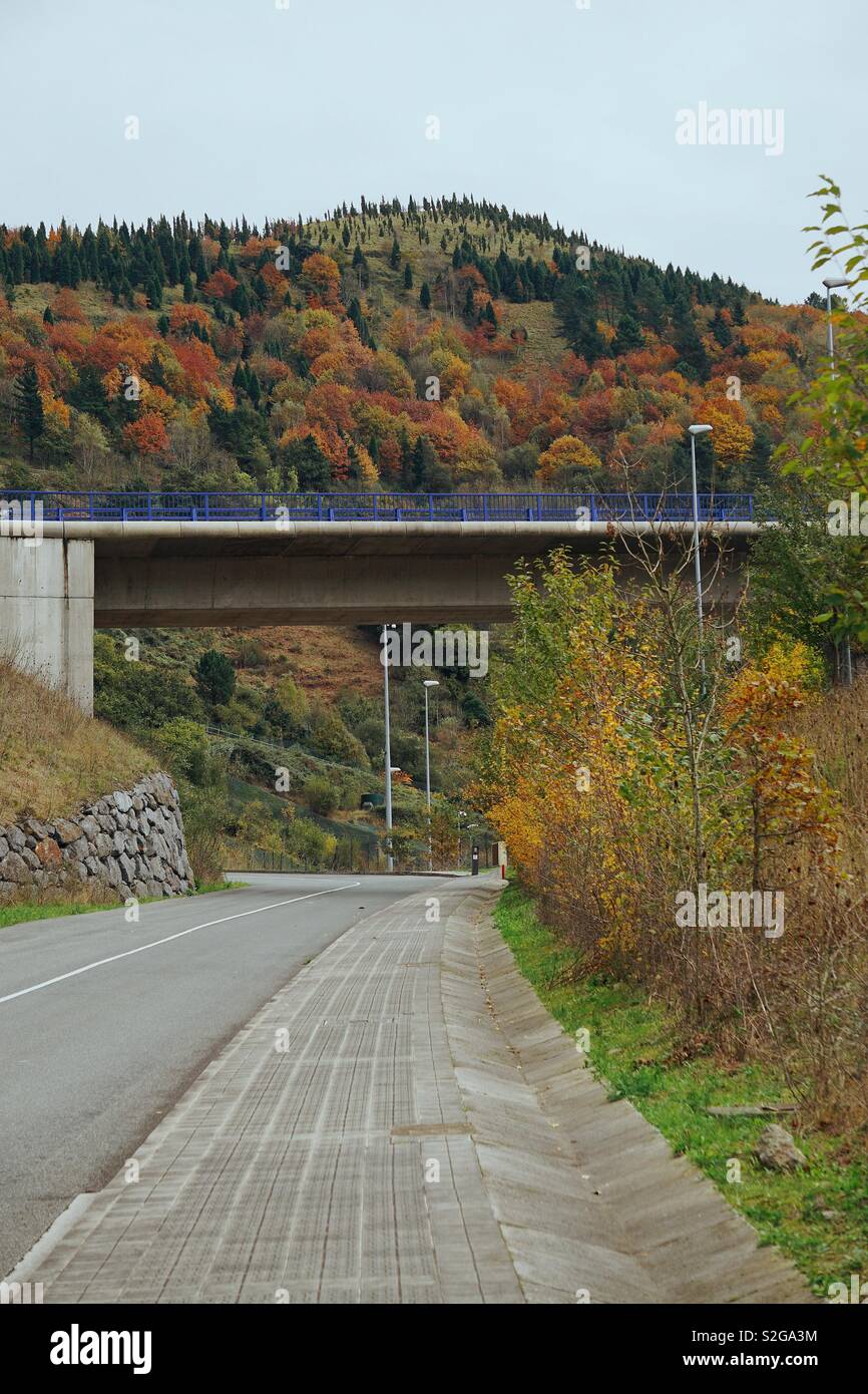 road and bridge in the mountain Stock Photo - Alamy