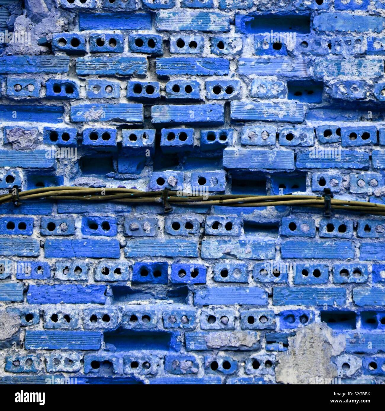 broken blue wall texture Stock Photo - Alamy