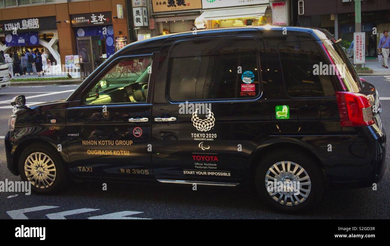 Toyota JPN taxi in Tokyo, Japan Stock Photo - Alamy