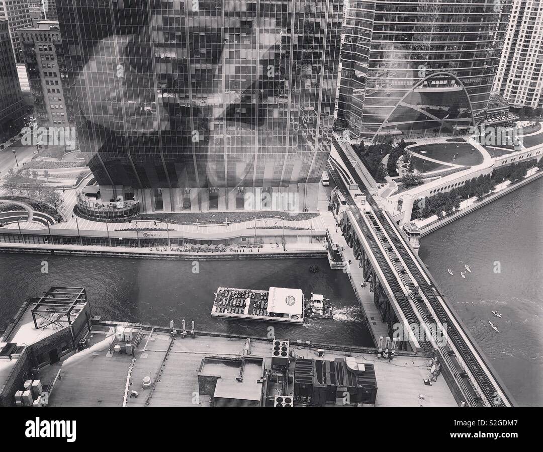 Birds eye view of Chicago Stock Photo - Alamy