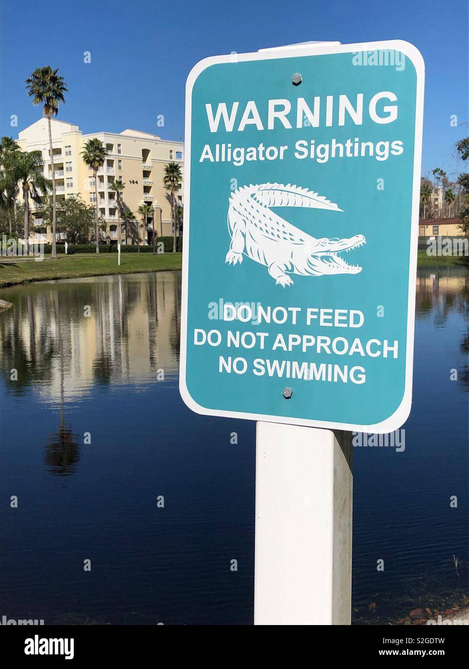 Warning alligator hi-res stock photography and images - Alamy