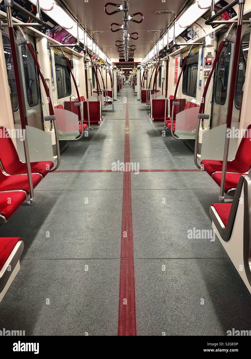 TTC red rocket subway train with no passengers Stock Photo - Alamy