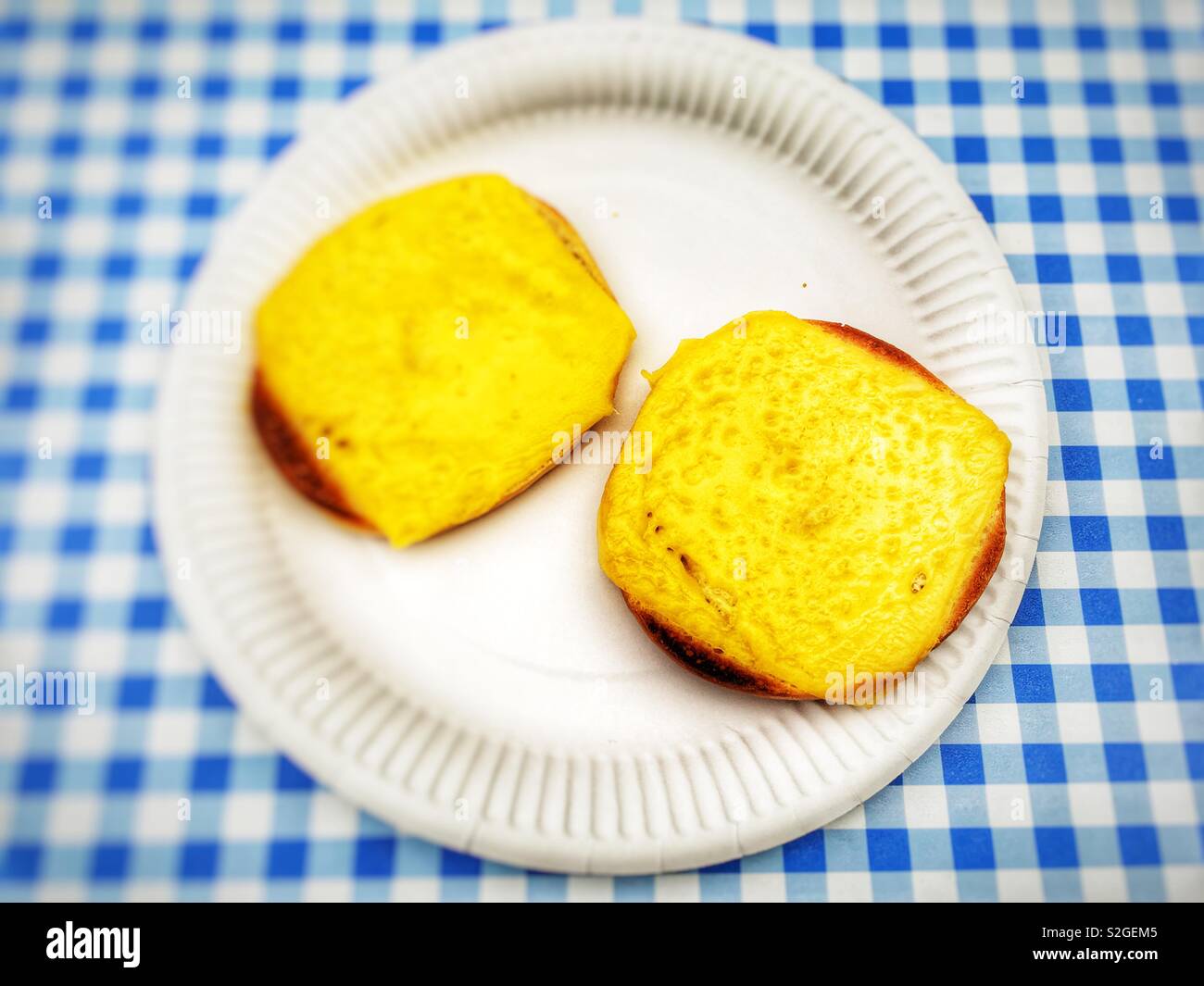 Vegan toasted cheese on bread roll Stock Photo - Alamy