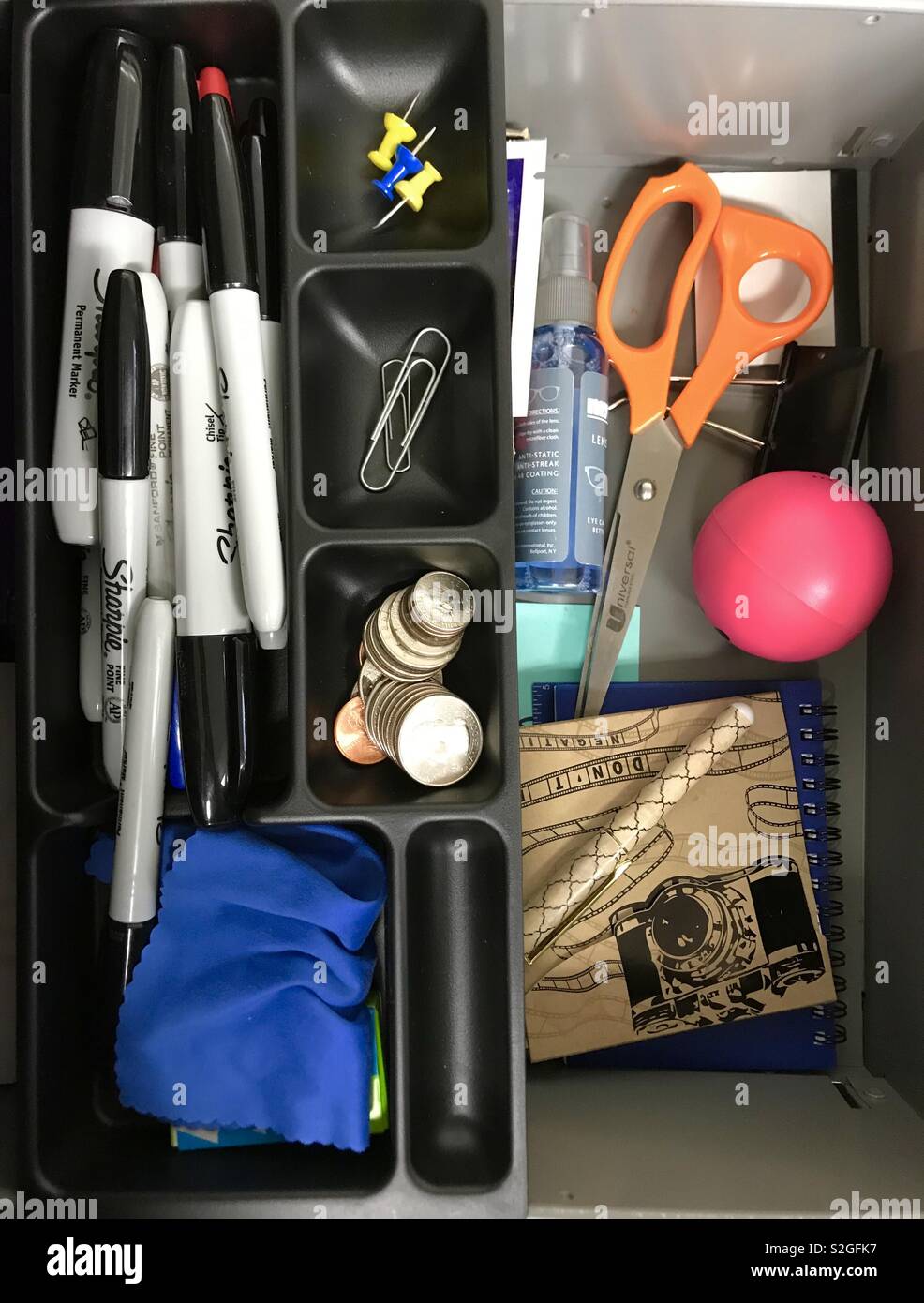 Inside a new desk Stock Photo - Alamy