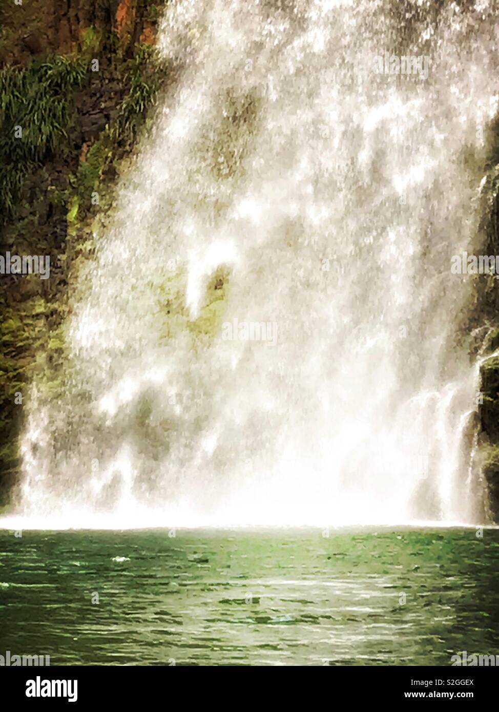 Water from Salto del Nogal, the highest waterfall in Jalisco, pours ...