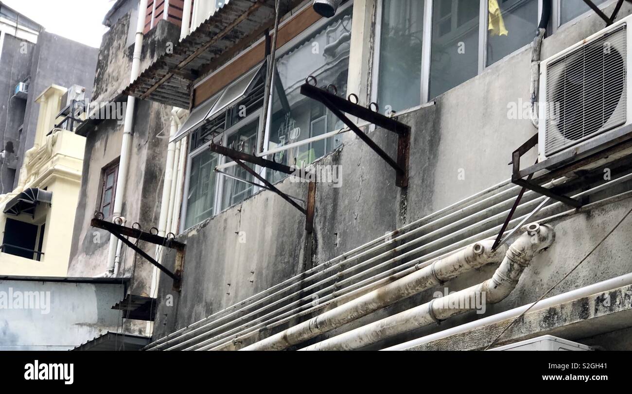 Old building detail Hong Kong Stock Photo - Alamy