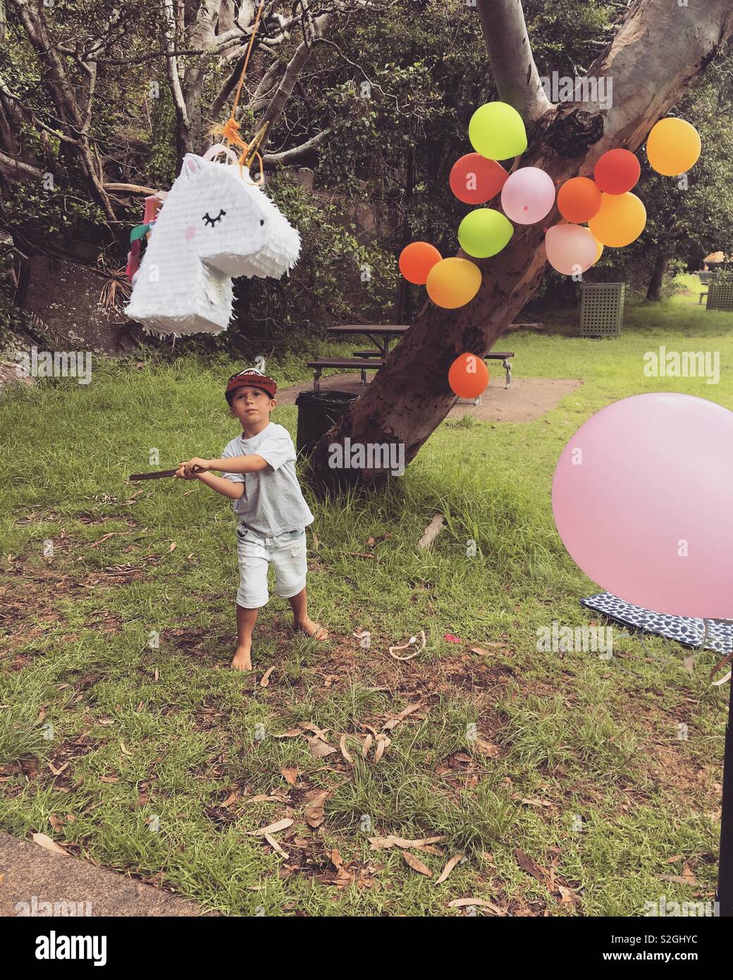 Boys & Piñata Stock Photo - Alamy