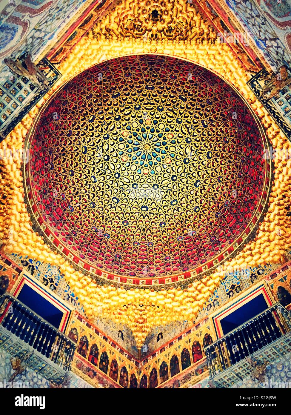 Royal alcazar of Sevilla - ceiling Stock Photo - Alamy