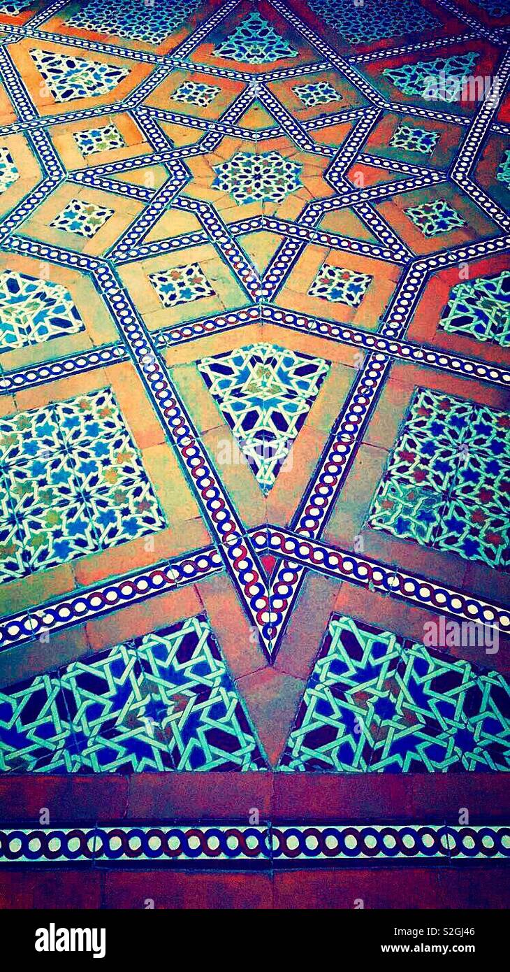 Islamic style mosaic tiles floor Stock Photo - Alamy