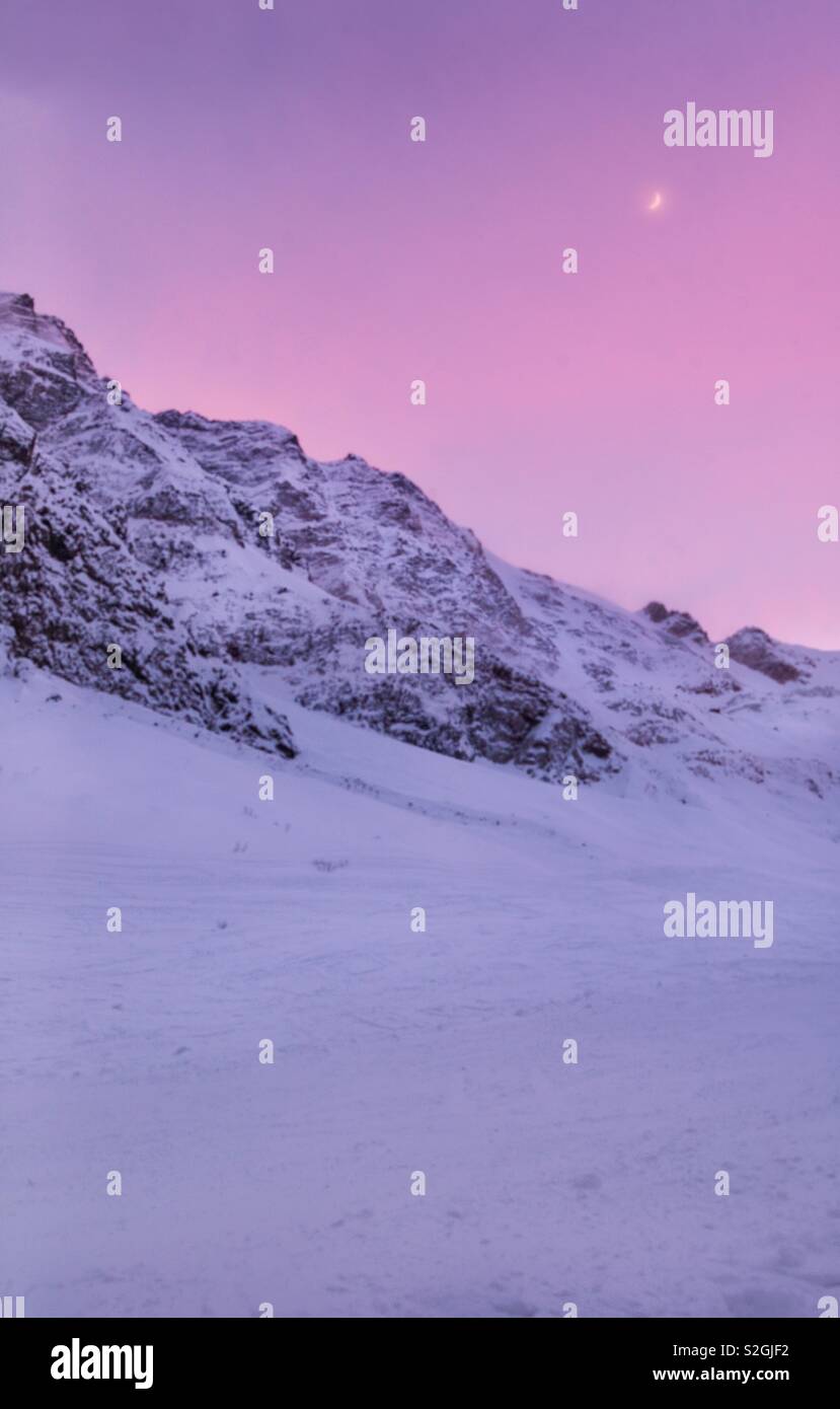 Winter Evening Landscape Stock Photo - Alamy