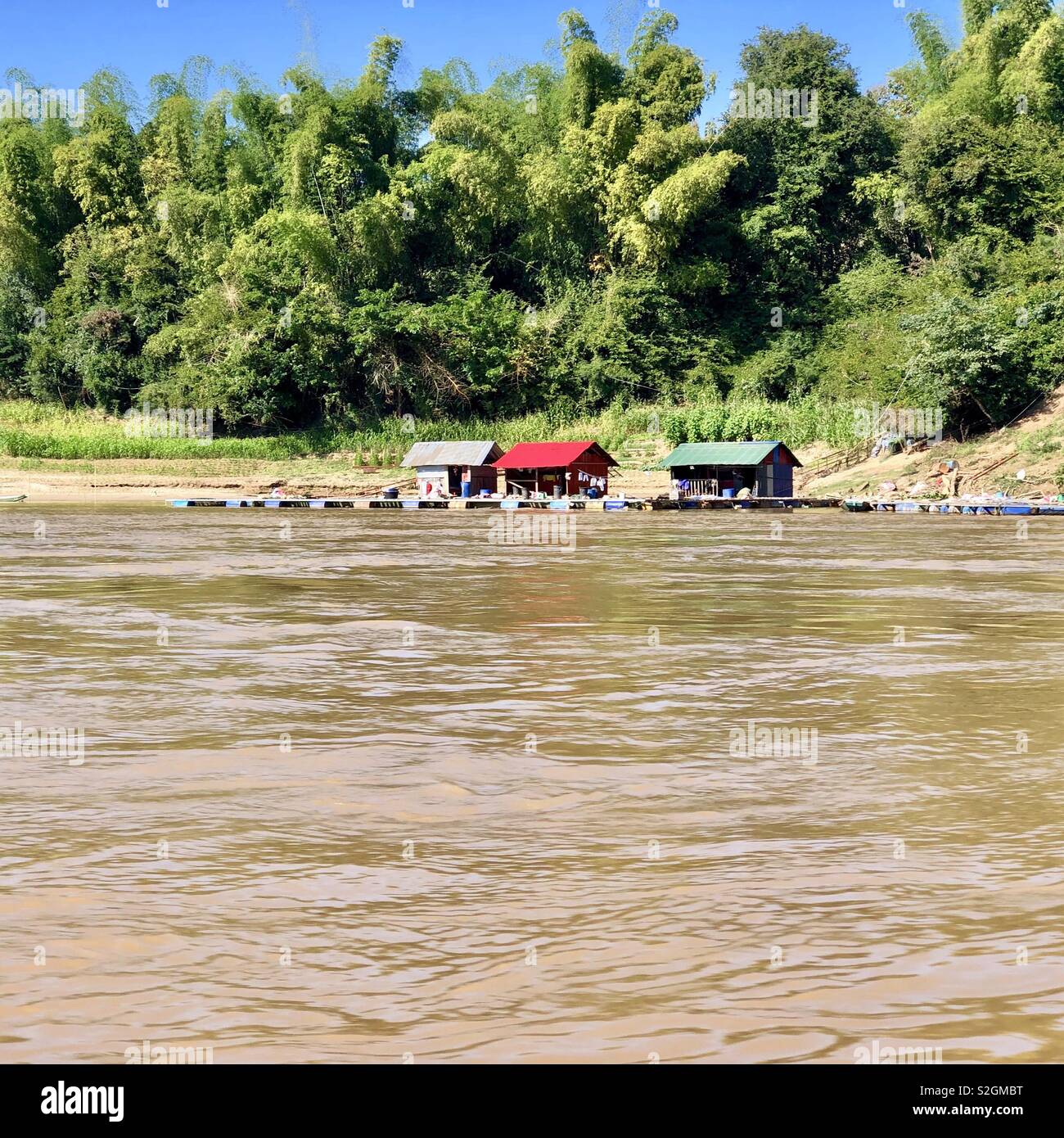 Fish farm on Mekong River Stock Photo - Alamy