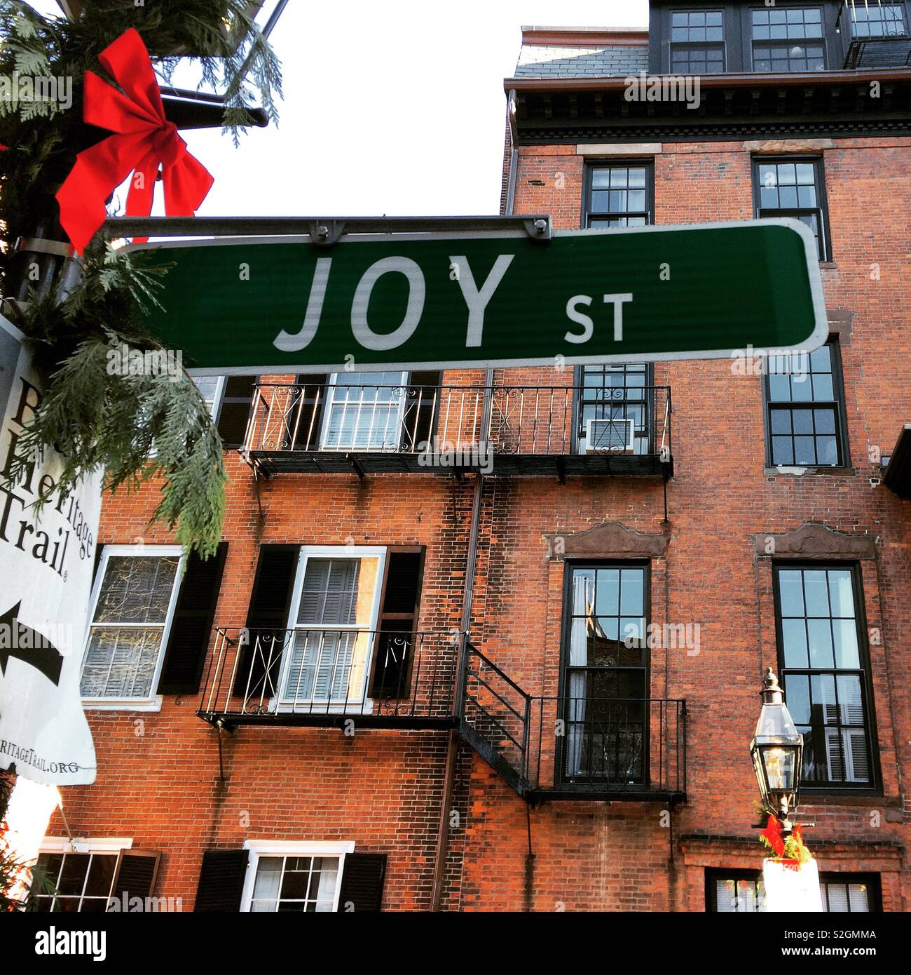 “Joy St” sign, Beacon Hill, Boston, Massachusetts, United States Stock ...