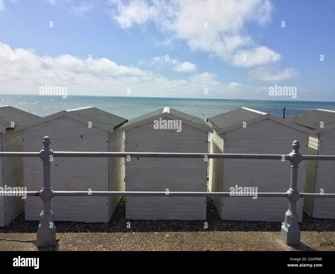 British Beach Huts Stock Photo - Alamy