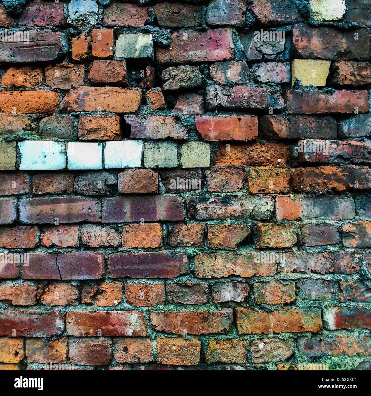 Old and dilapidated brick wall. Scotland. UK Stock Photo - Alamy