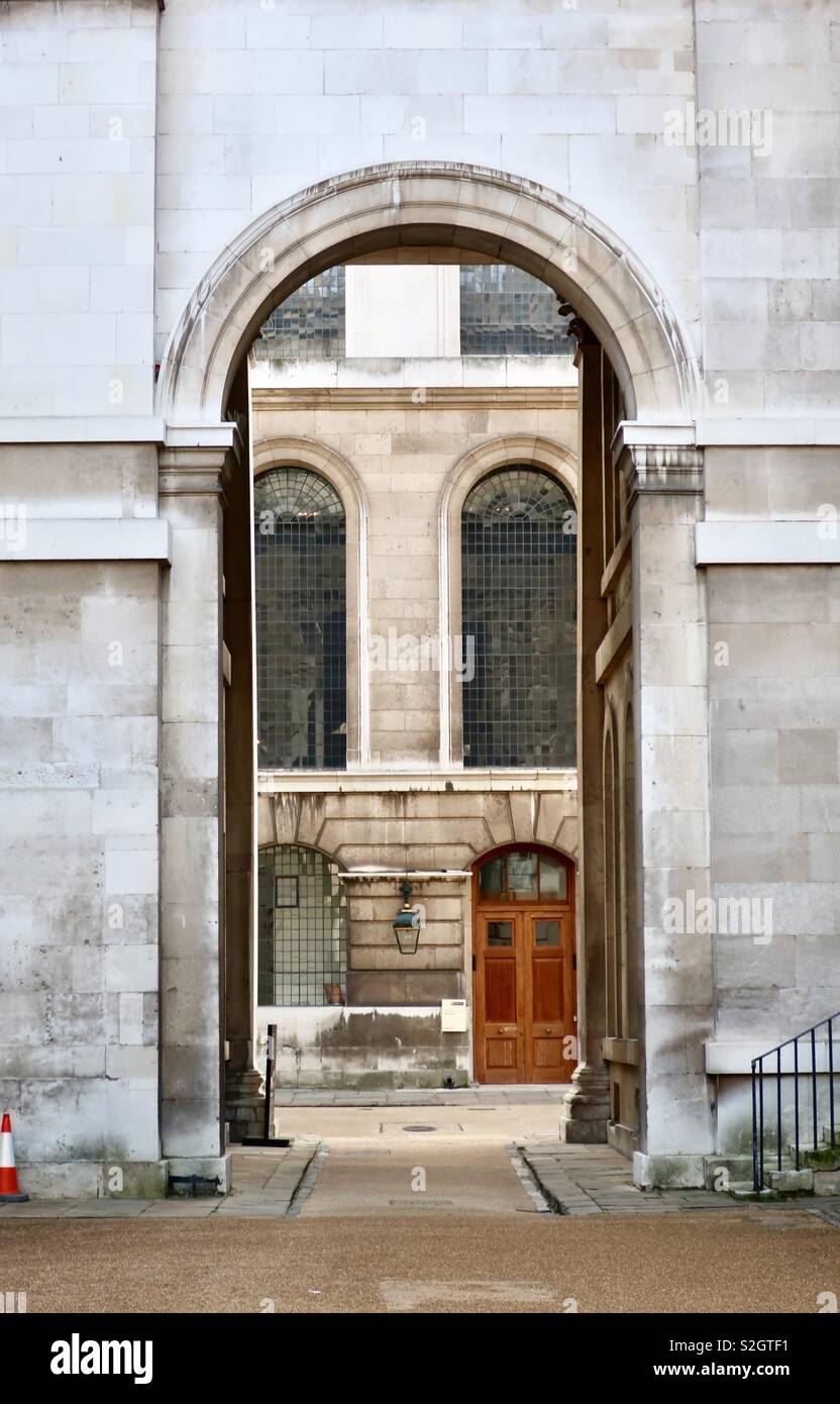 Grand University building windows facades In Greenwich London Stock ...