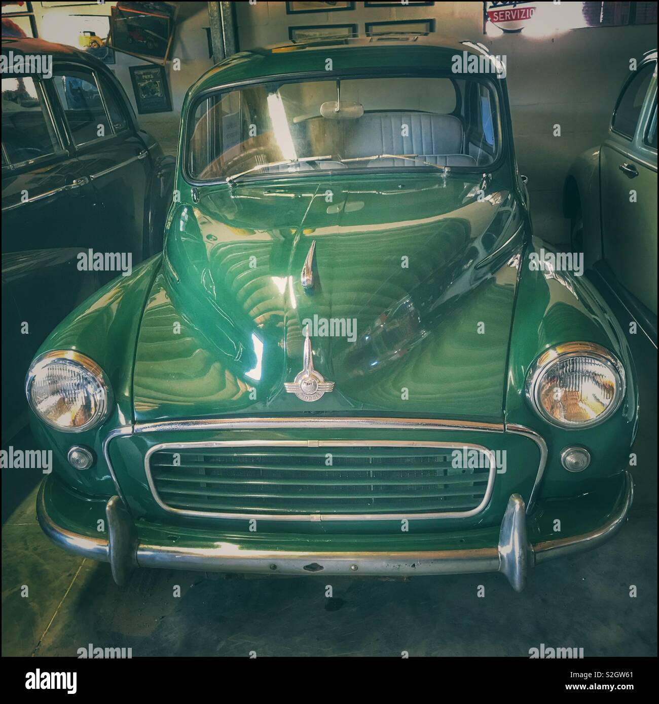 Vintage cars in shed at Toeka Stoor in Windmeul near Paarl, South ...