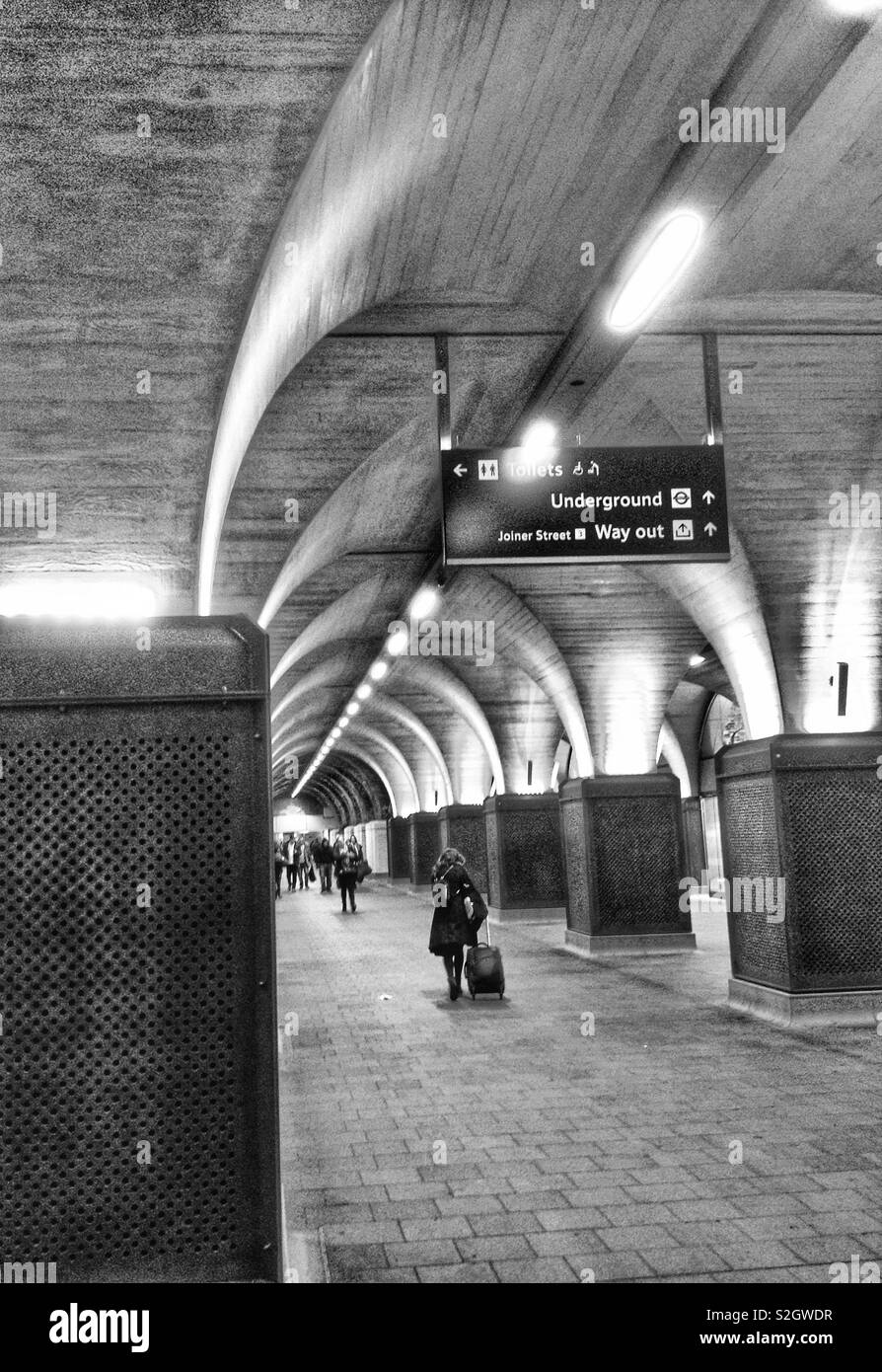 London underground station sign Black and White Stock Photos & Images ...