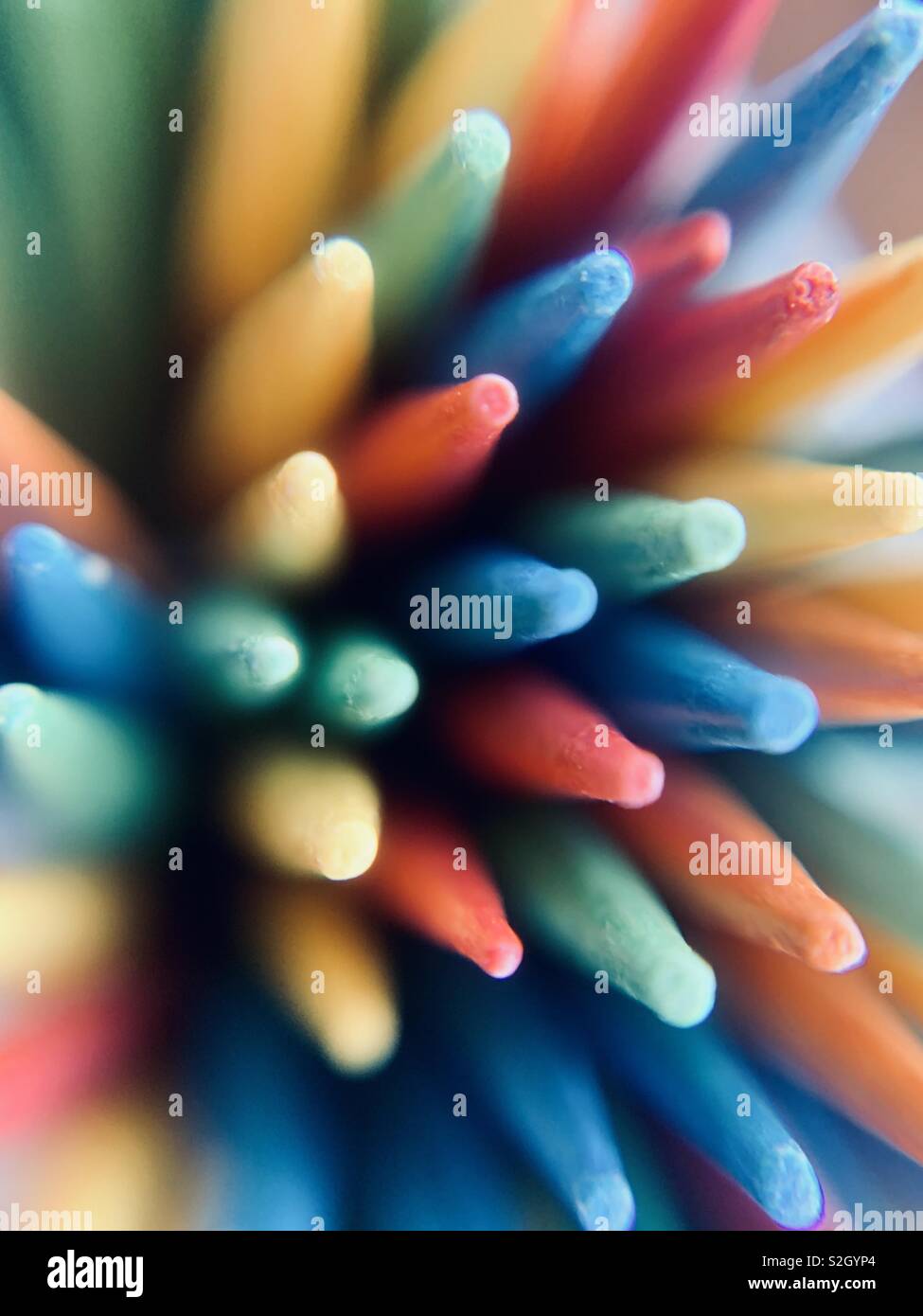 Colorful macro photo of toothpicks Stock Photo - Alamy