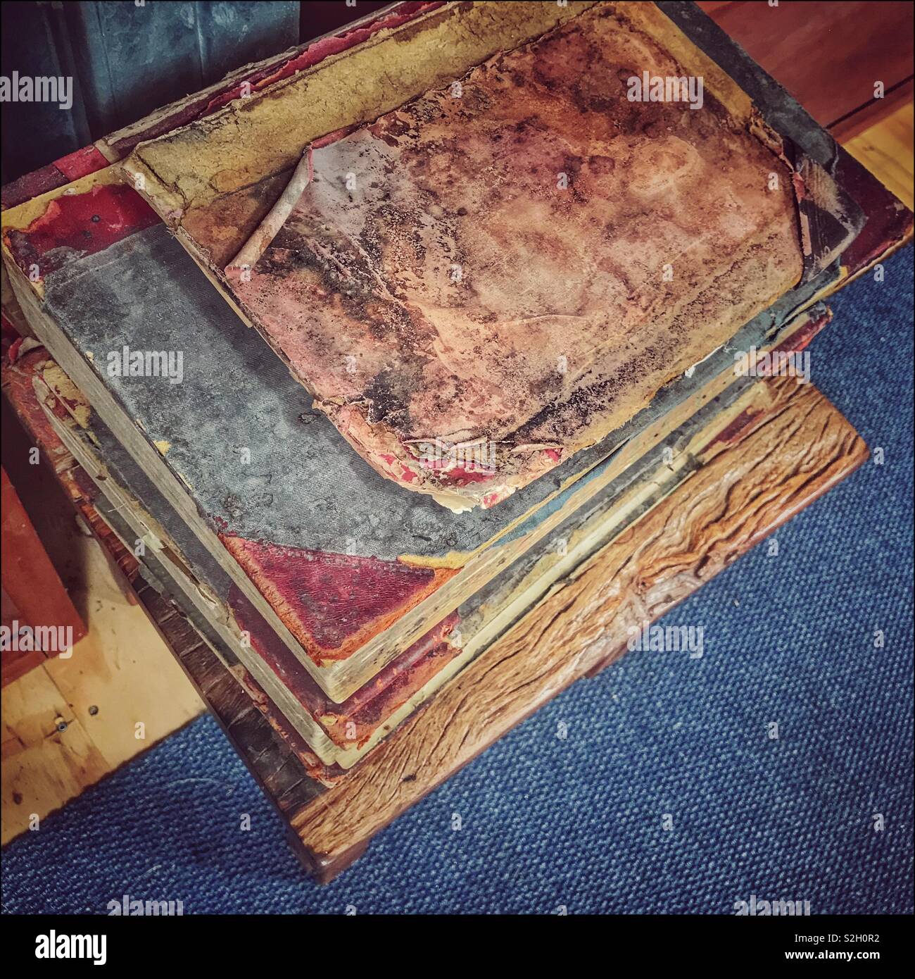 Old worn books at Toeka Stoor, Paarl, South Africa Stock Photo - Alamy