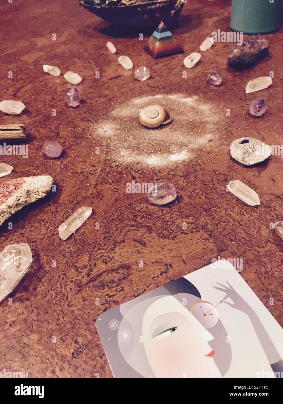 Crystals & moon magic Stock Photo - Alamy