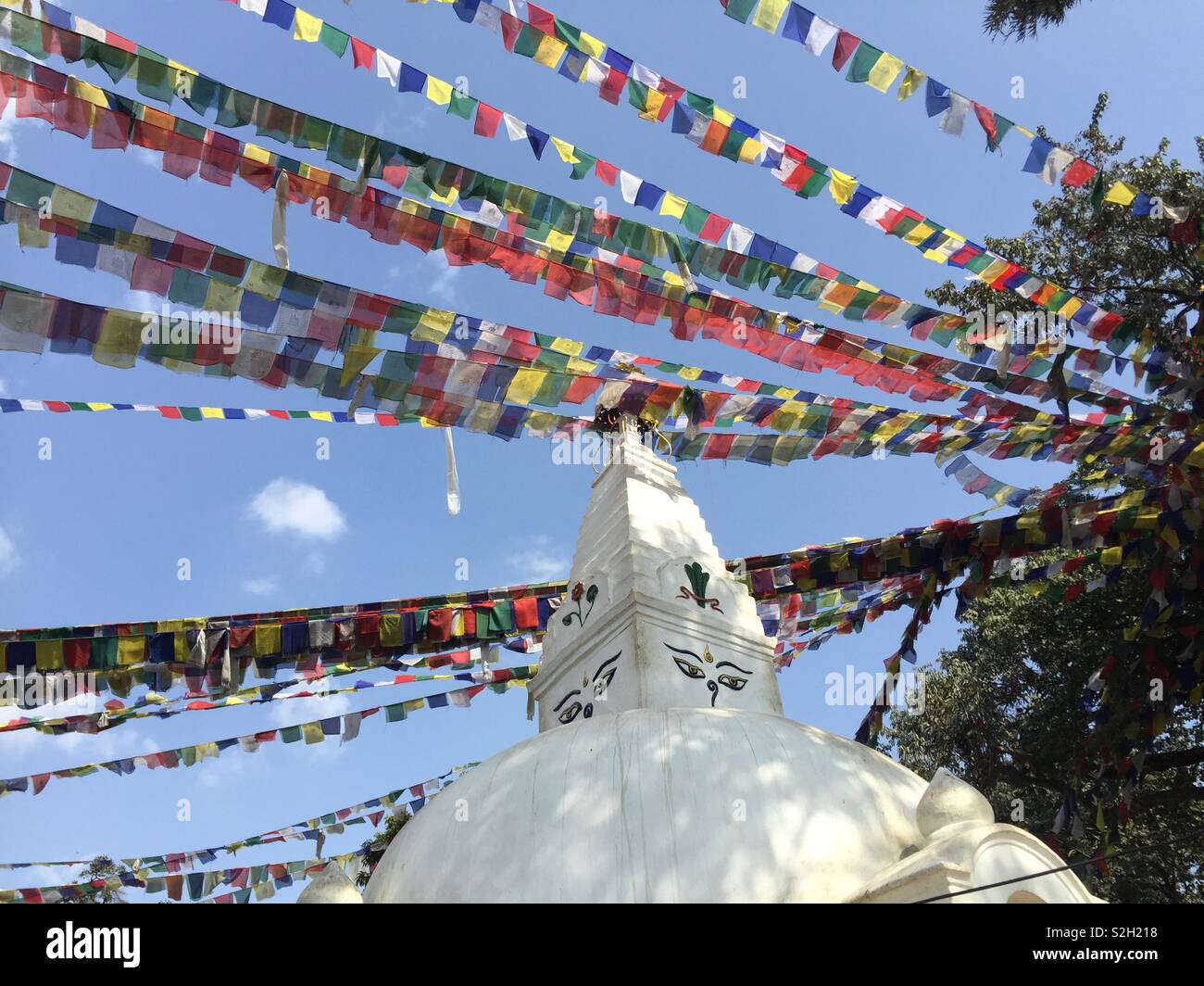 Prayer flags in Nepal Stock Photo - Alamy