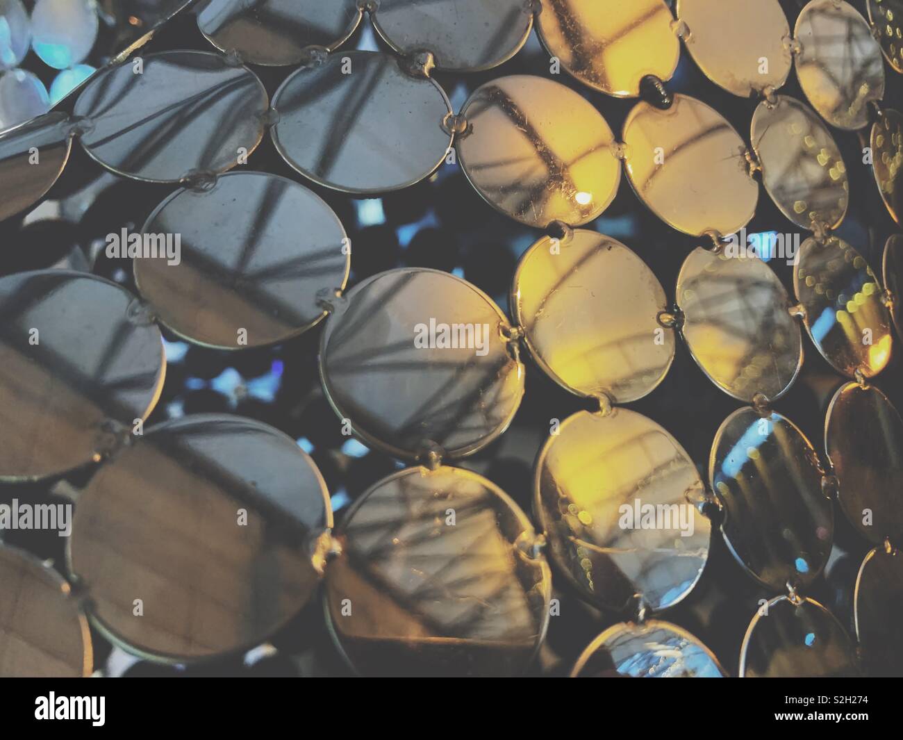Gold reflections on the glass Stock Photo - Alamy