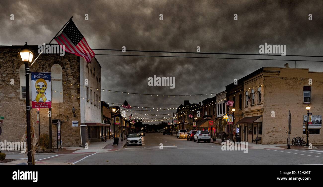 Downtown Utica Illinois Stock Photo - Alamy