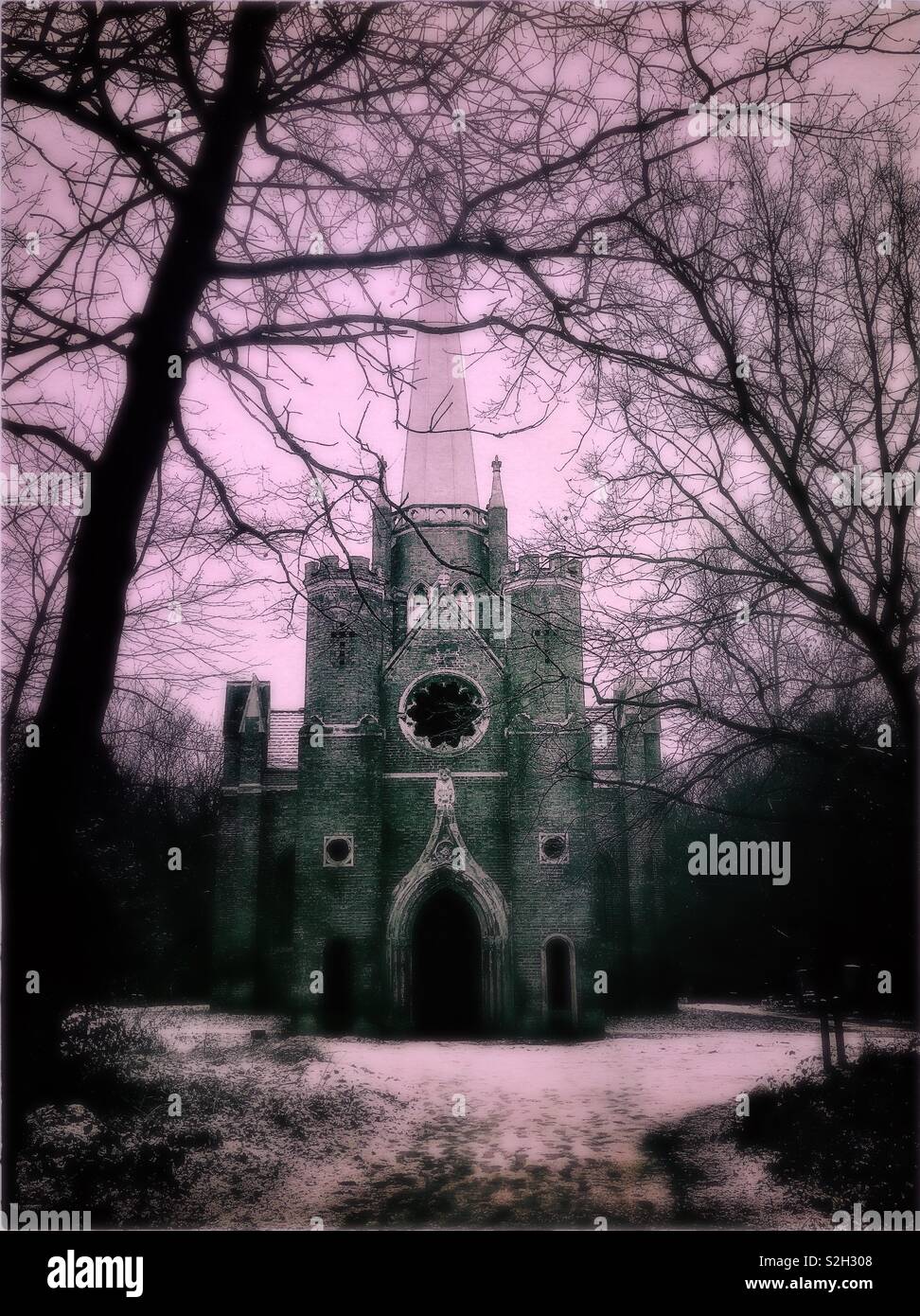 Abney cemetery chapel in london uk edited to give it a dreamy look ...