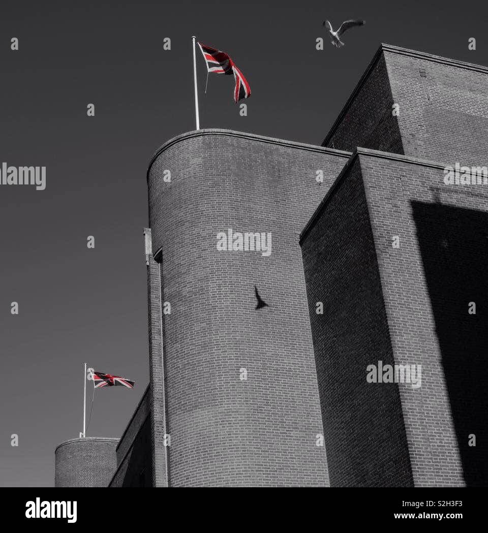 Monochrome union flag hi-res stock photography and images - Alamy