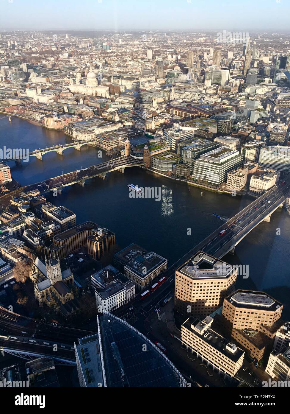 London skyline with Shard shadow Stock Photo - Alamy