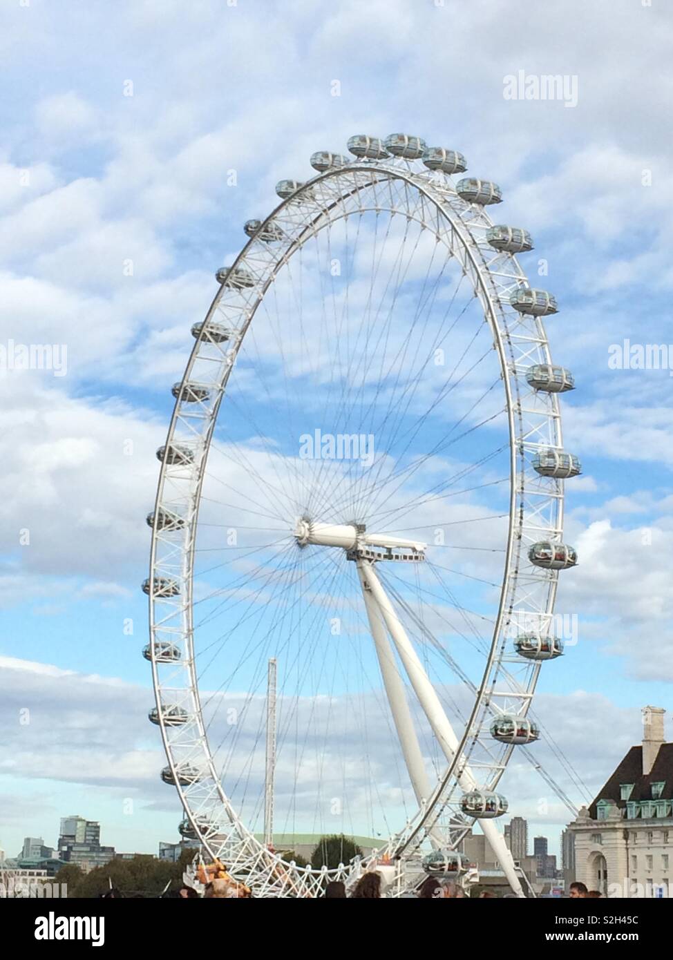 London Eye huge ferris wheel in London city United Kingdom Stock Photo ...