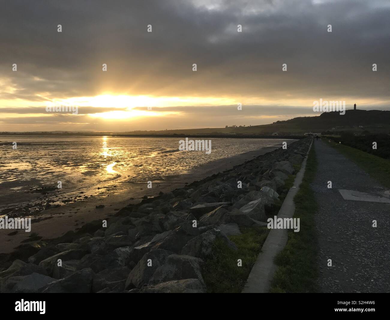 Scrabo Tower at dusk. Newtownards. Northern Ireland Stock Photo - Alamy