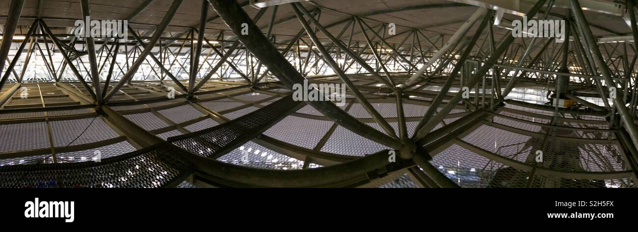 The roof trusses inside the Stockholm globen (globe) arena venue Stock ...
