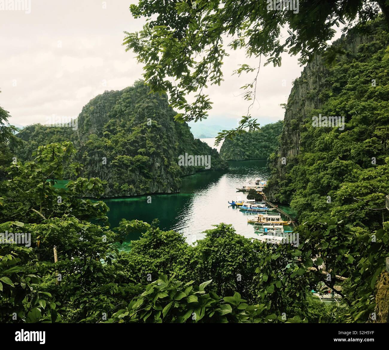 Kayangan lake. Located in Coron, Palawan Philippines. Approximately 10 ...