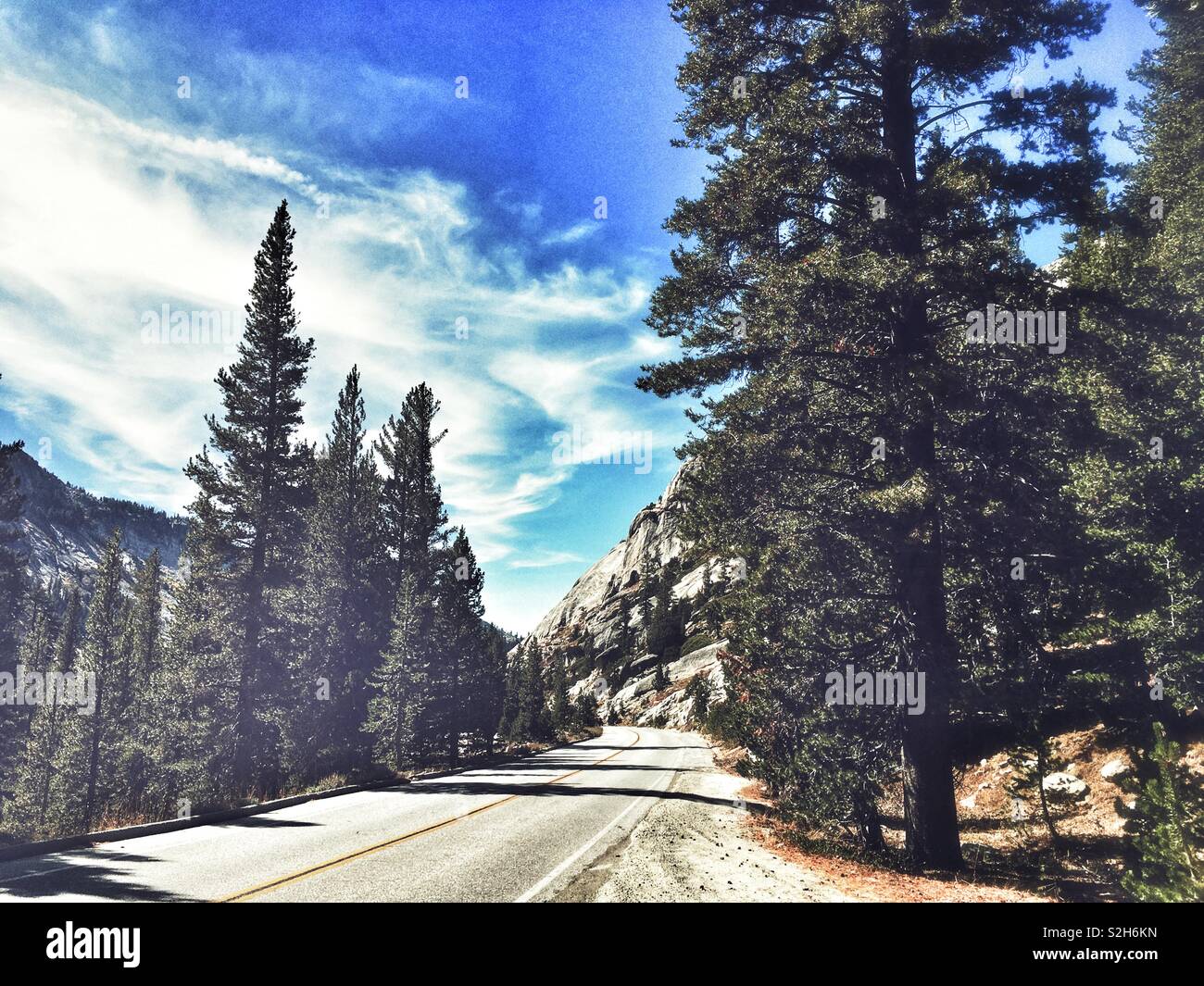 Tioga Pass Road in Yosemite National Park Stock Photo - Alamy