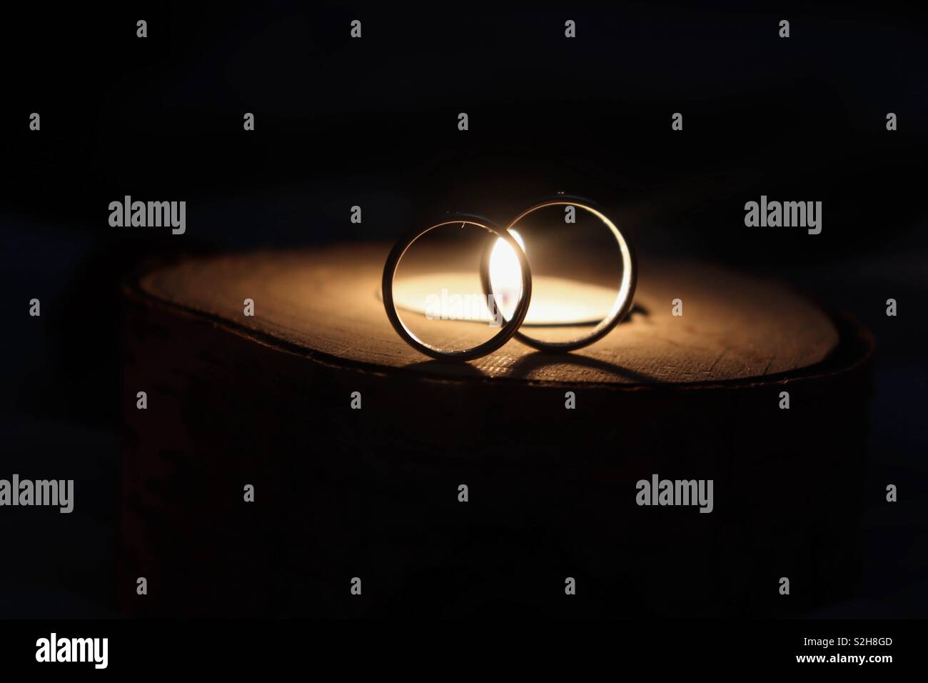 Two Rings the symbol of Love Stock Photo - Alamy