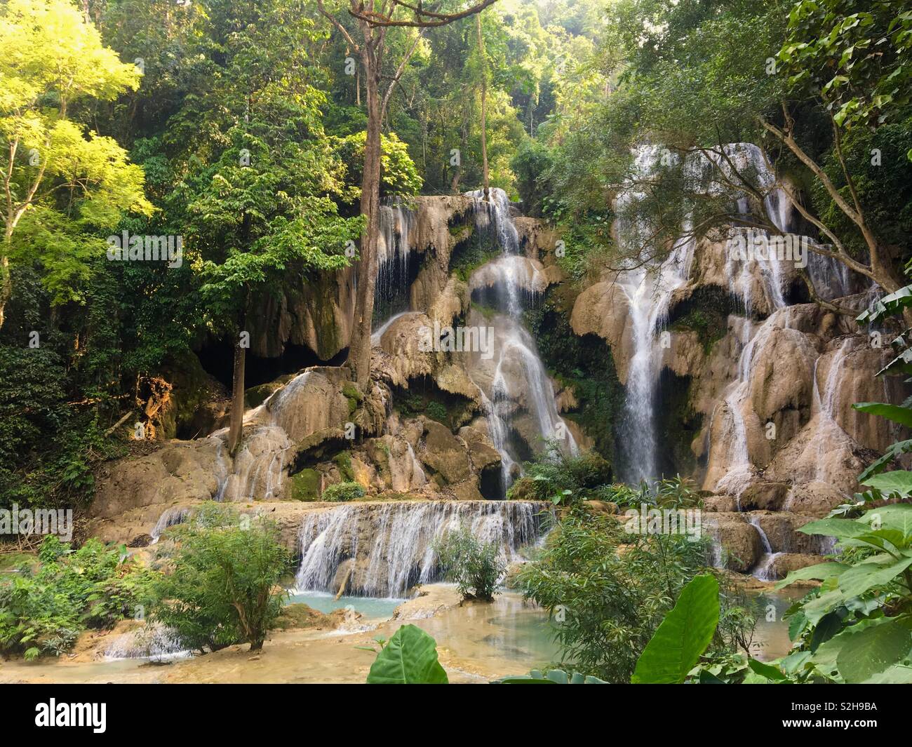 Waterfalls in Laos Stock Photo - Alamy