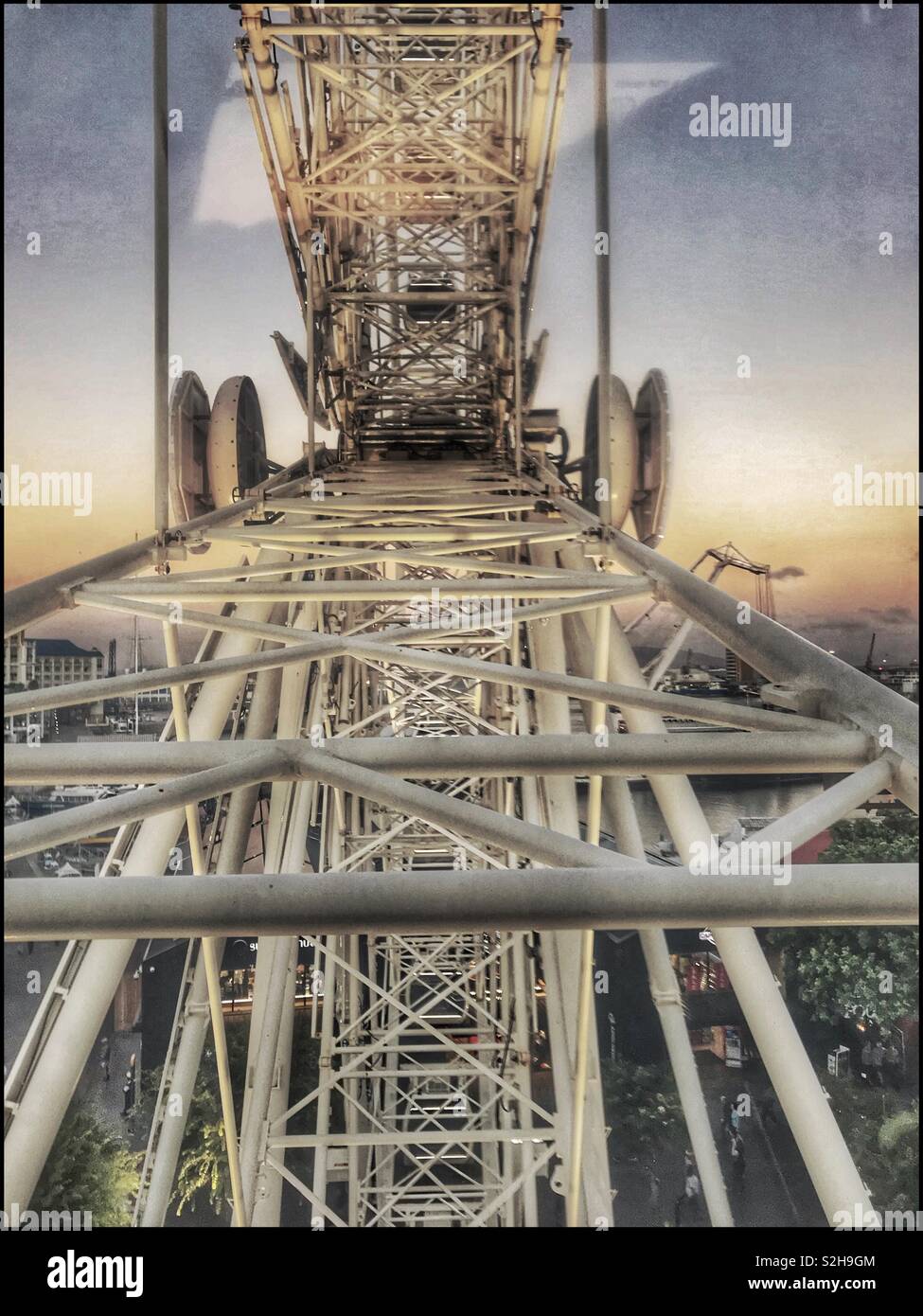 View of the V&A Waterfront from the Cape Wheel, Cape Town, South Africa ...