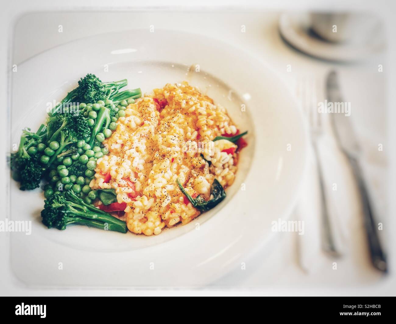 Waitrose Cafe prawn risotto Stock Photo - Alamy