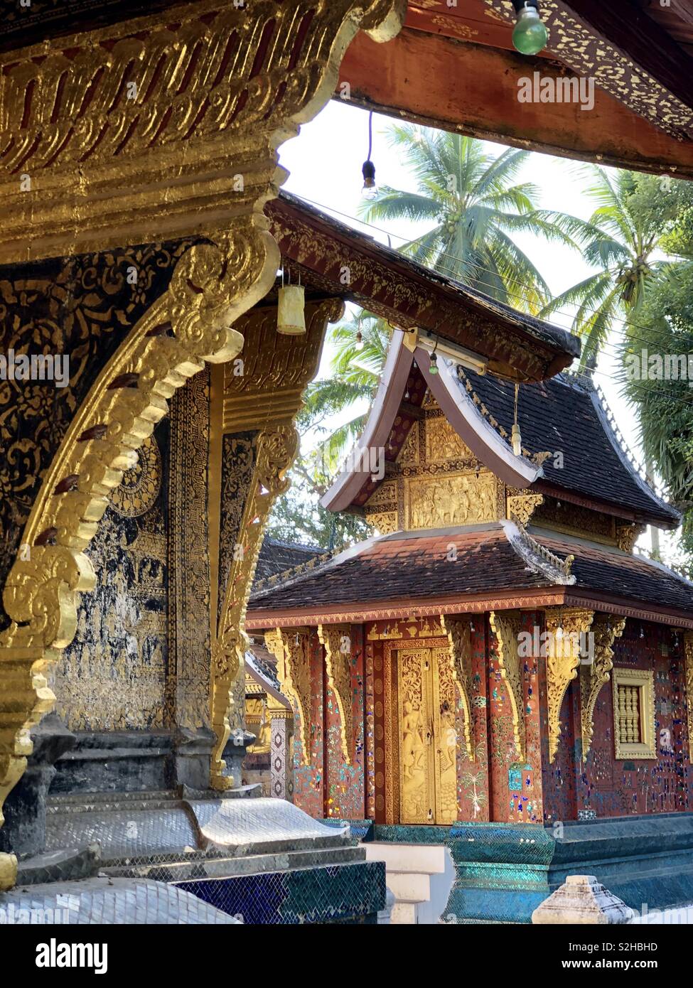 Temple detail in Luang Prabang Stock Photo - Alamy