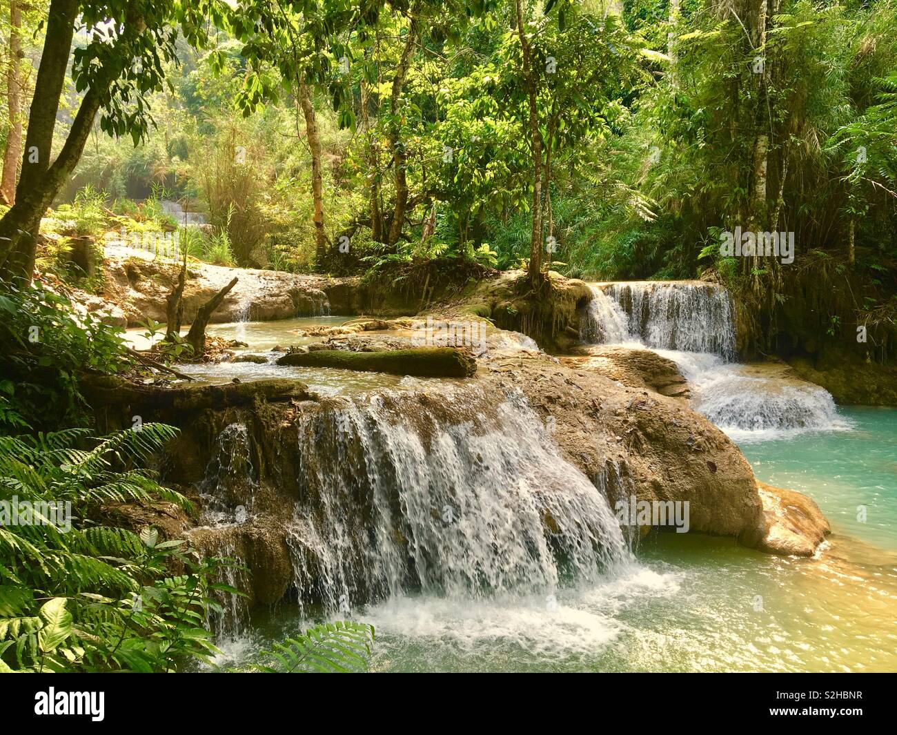 Waterfalls in Laos Stock Photo - Alamy