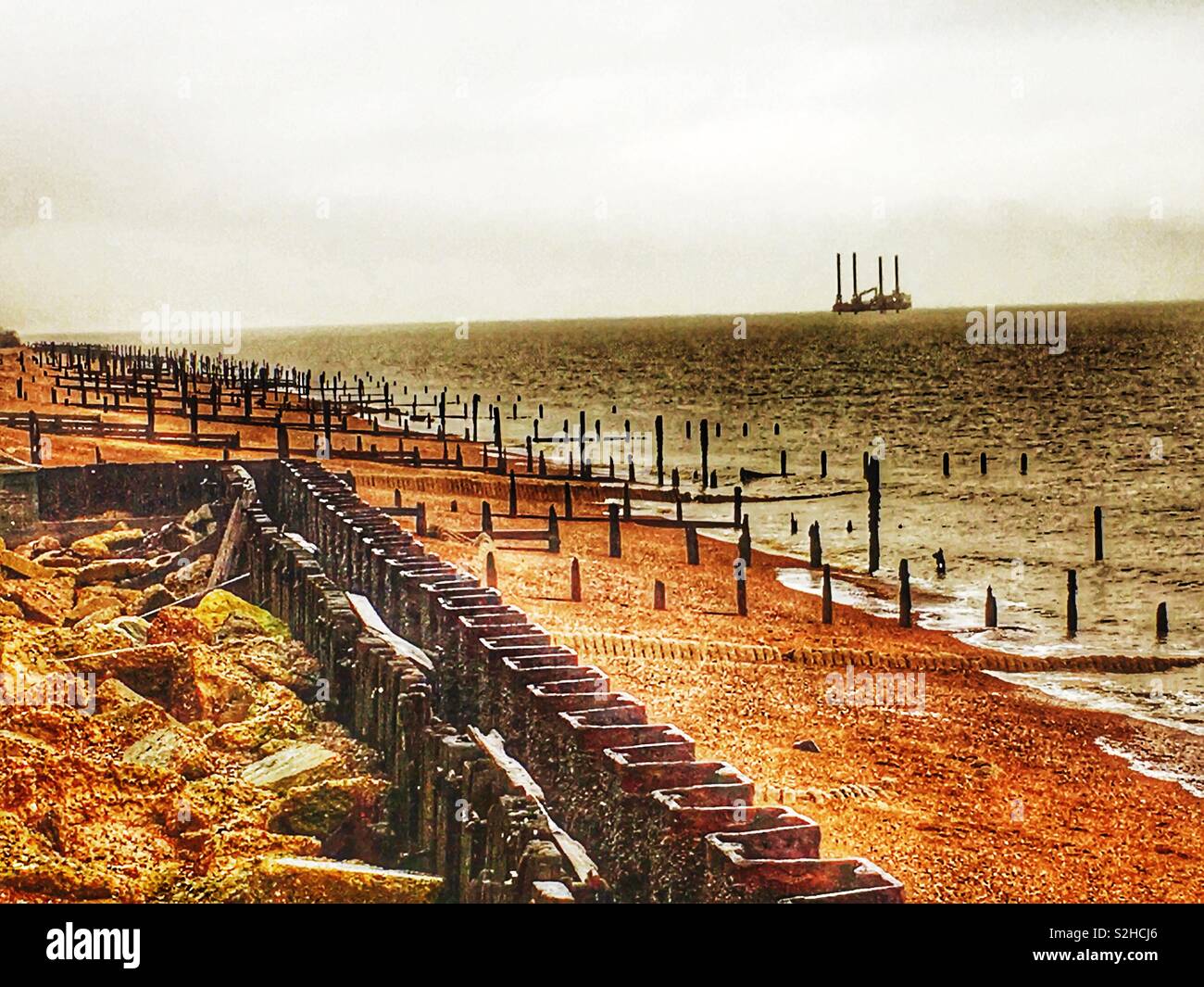 Effects of coastal erosion Stock Photo - Alamy
